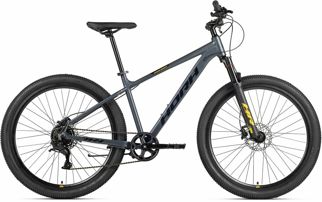 Велосипед HORH ROHAN RHD7.1 27,5" (2026) Grey-Black-Yellow взрослый мужской алюминиевый хартейл, колесо, рама