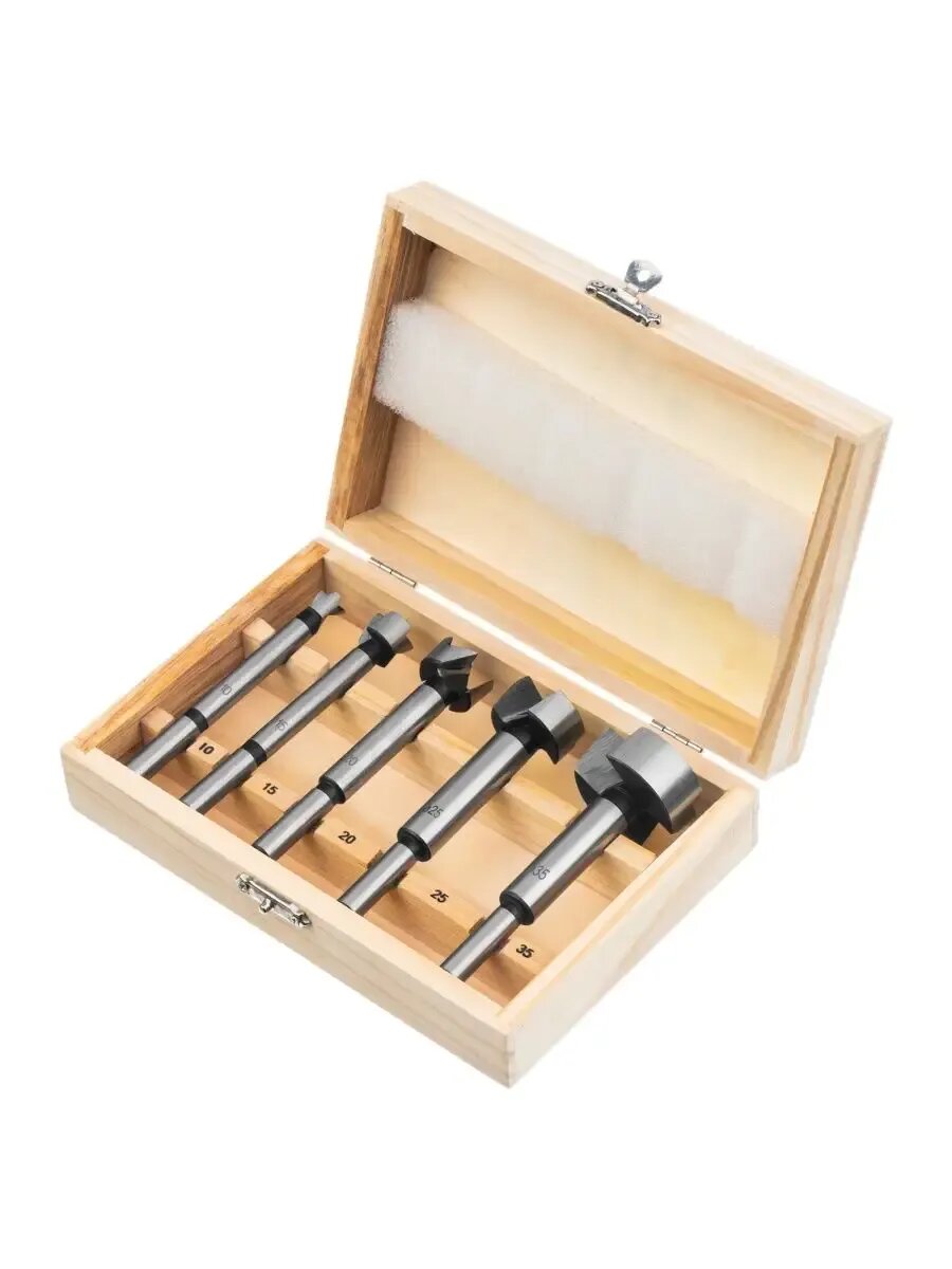 Набор сверл Форстнера по дереву 10–35 мм