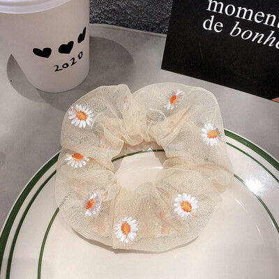 Кольцо для волос "Ромашка", цвет мангово-желтый