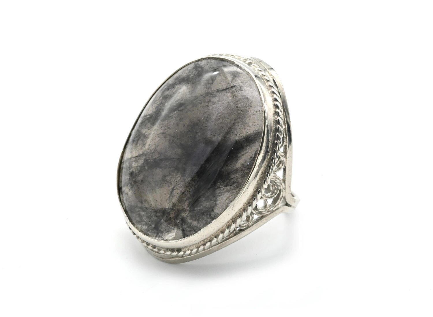 Кольцо, обсидиан