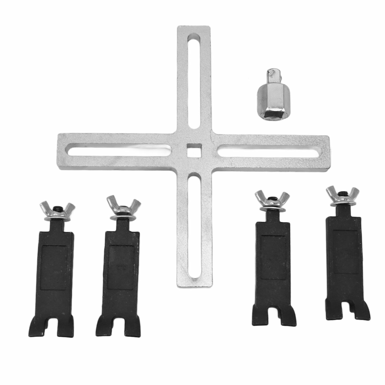 Инструмент для снятия топливного насоса с 4 захватами, регулируемый стопорный кольцевой гаечный ключ топливного насоса с адаптером для легкого снятия крышки топливного бака