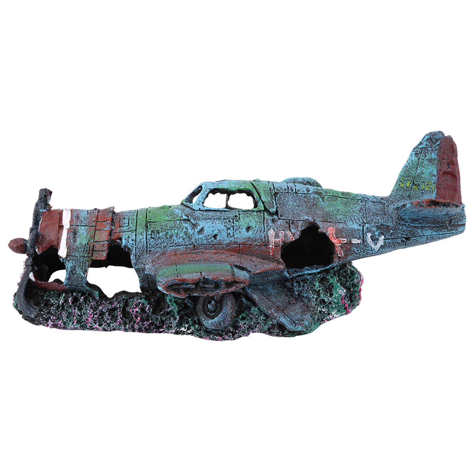 Искусственный поврежденный самолетный аквариум аквариум аквариум орнамент декор ландшафт