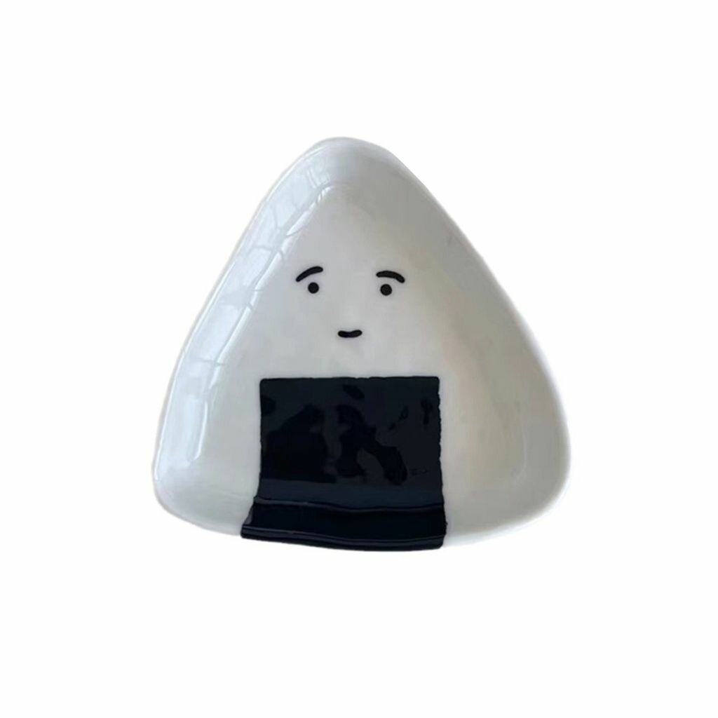 Чашка, Миниатюрная соусница - забавные треугольные рисовые шарики