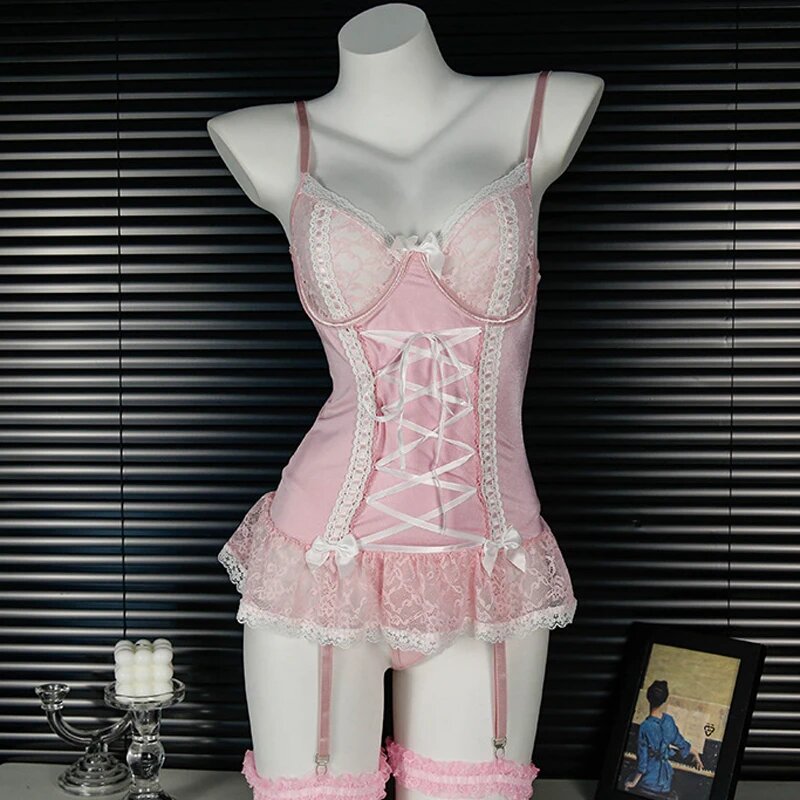 AniLV аниме горничная униформа из полиэстера для женщин Розовый