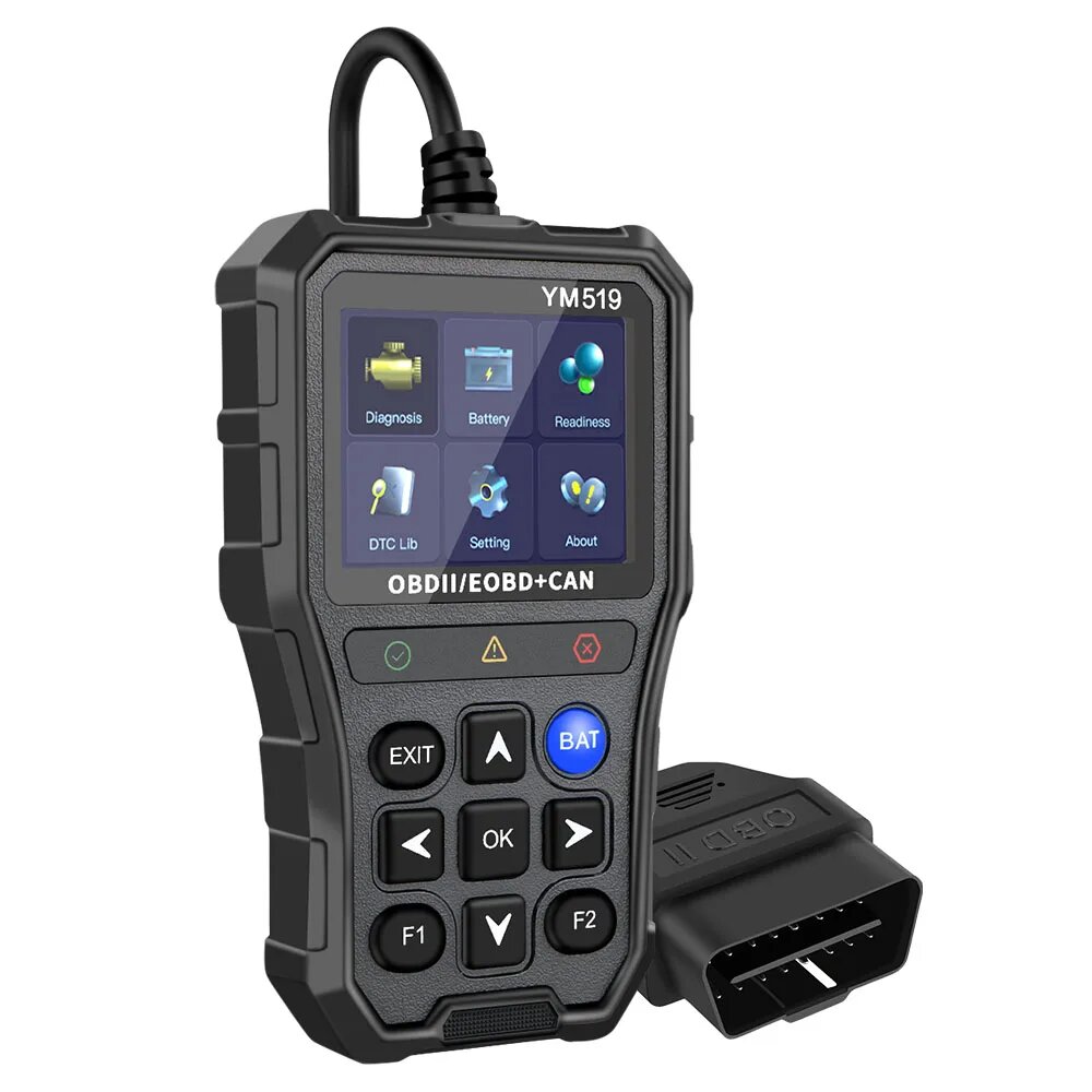Диагностический Сканер OBD2 YM519 Для Проверки Систем Автомобиля, Тестер Аккумулятора