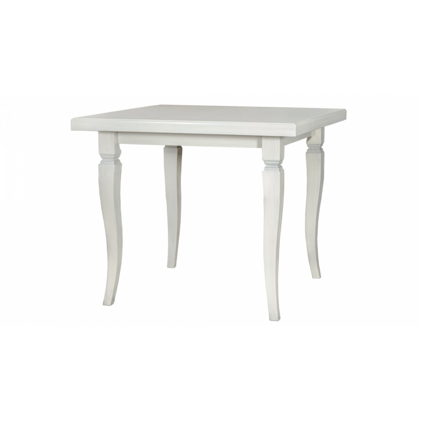 Стол кухонный, МДФ, массив дерева, квадратный, белый, 80 см x 80см x 75см