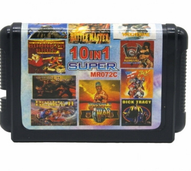 Игровой картридж для sega MR072C 10в1 без коробки