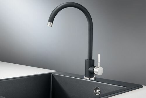 Смеситель для кухонной мойки Granula Standart ST-4031, шварц