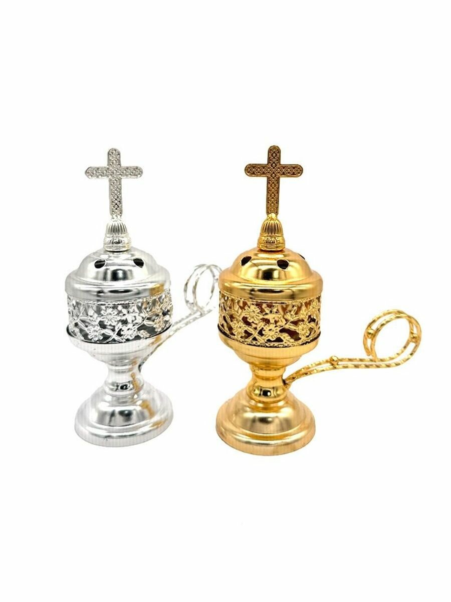 Кадильница для благовоний и ладана, подставка для бахур, домашнее кадило для медитаций, золотого цвета