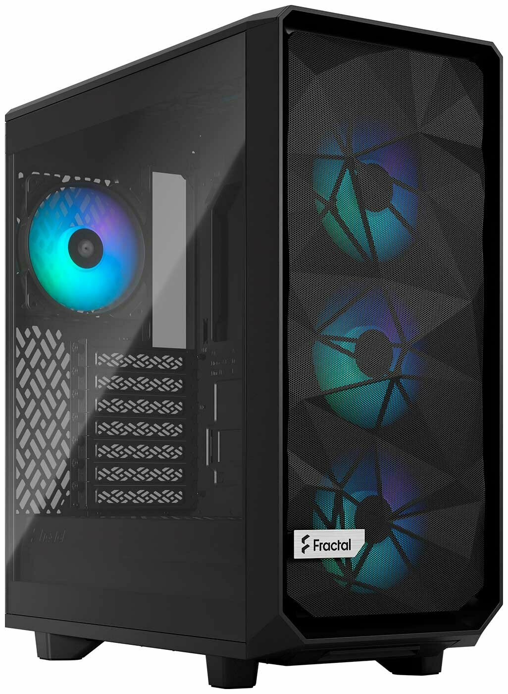 Компьютерный корпус Fractal Design Meshify 2 Compact Lite RGB TG Light Tint Black (FD-C-MEL2C-05)