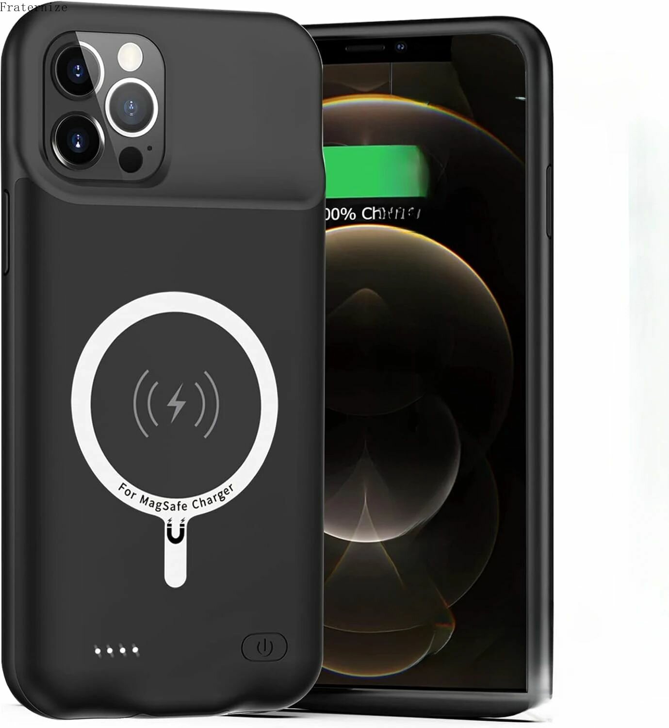 Магнитная беспроводная Чехол аккумулятор для iPhone 12 ProMax Fraternize 10000 мАч