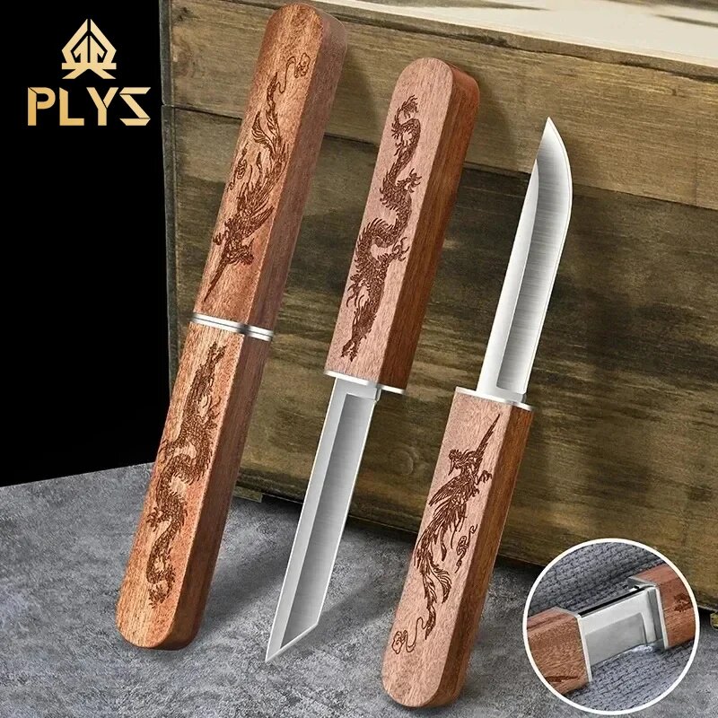 Острый высокой твердостиДракон и Феникс двойной нож, портативный открытый кемпинг нож, householdfruitknifetacticalknifepocket нож
