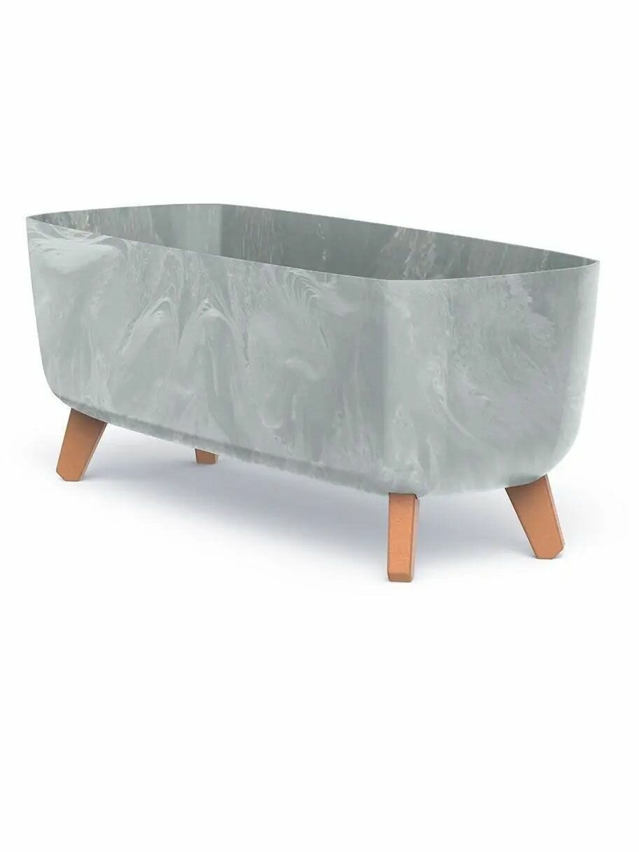 Кашпо для цветов Prosperplast GRACIA CASE, на ножках, 58х24х23,5 см, 17 л, бетон