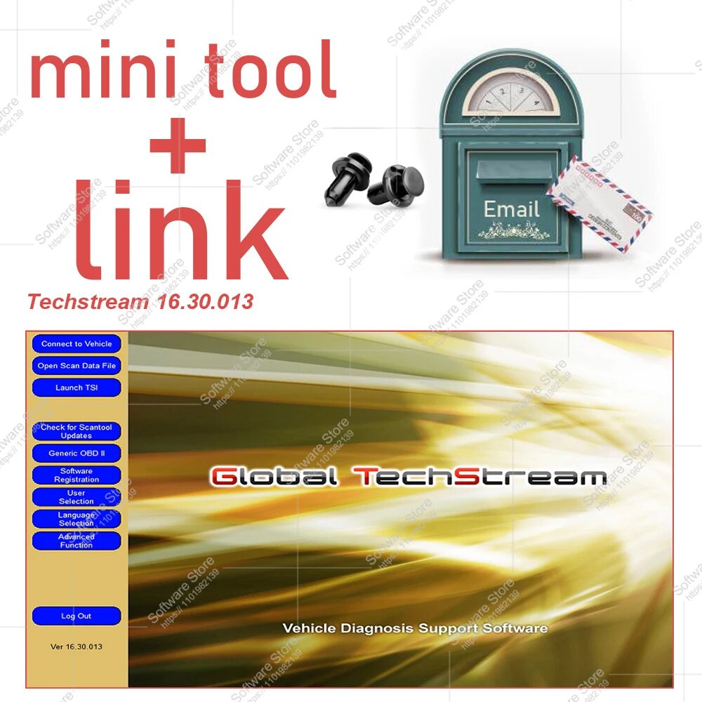 Techstream V16.00.017 MINI VCI Автомобильное диагностическое программное обеспечение V16.30.013 Link