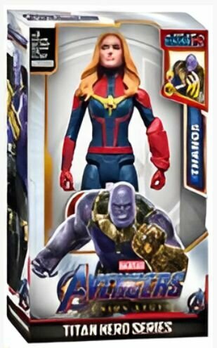 Игрушка серия Супергерои Мстители 8899 "Капитан Марвел", 30 см, свет, звук