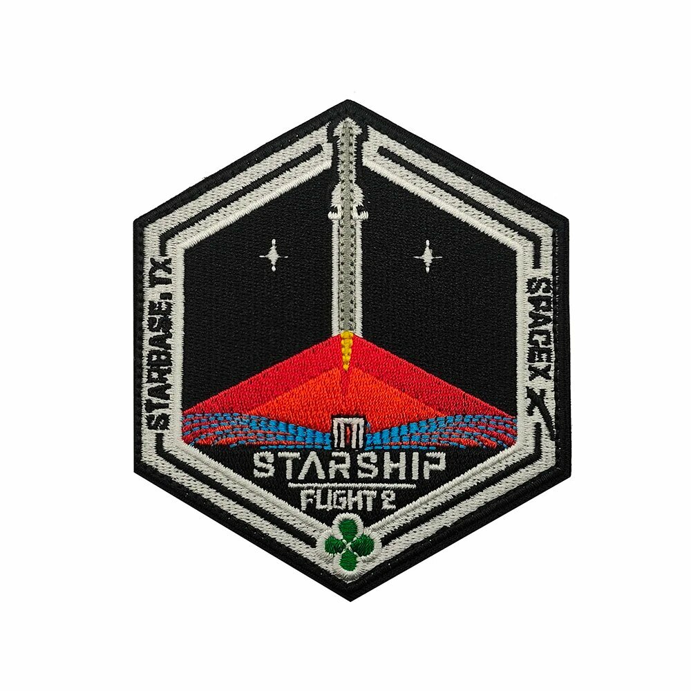 Нашивка SpaceX Starship Flight 2, Starbase TX, 10X8.8CM
