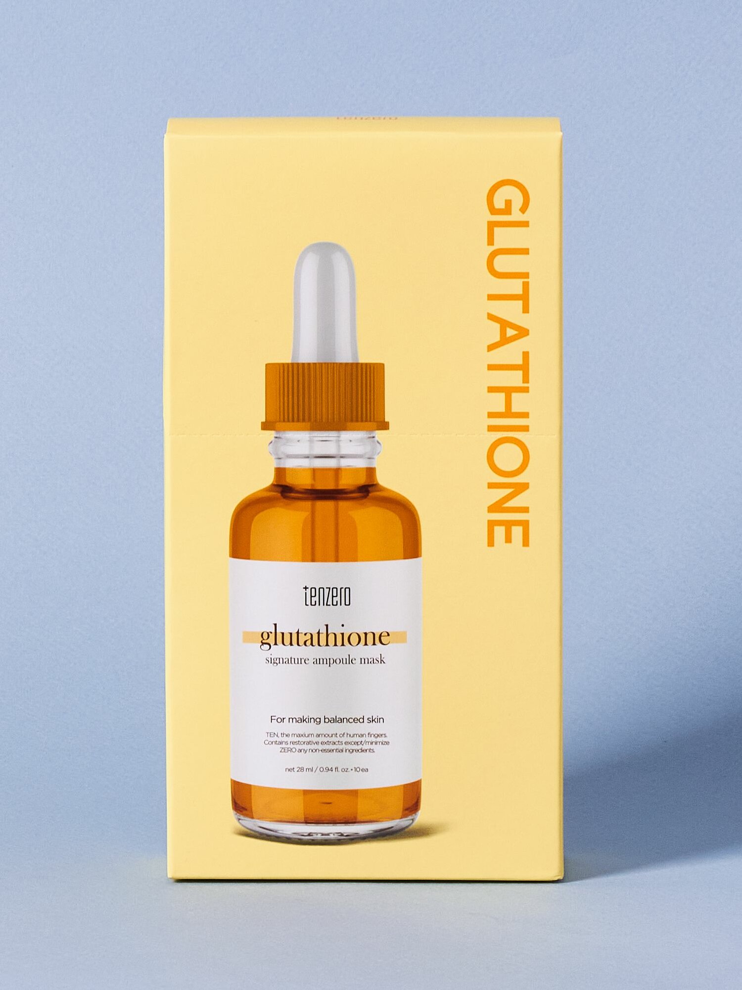 TENZERO Ампульная маска для лица с глутатионом 28мл*10шт Signature Ampoule Mask Glutathione