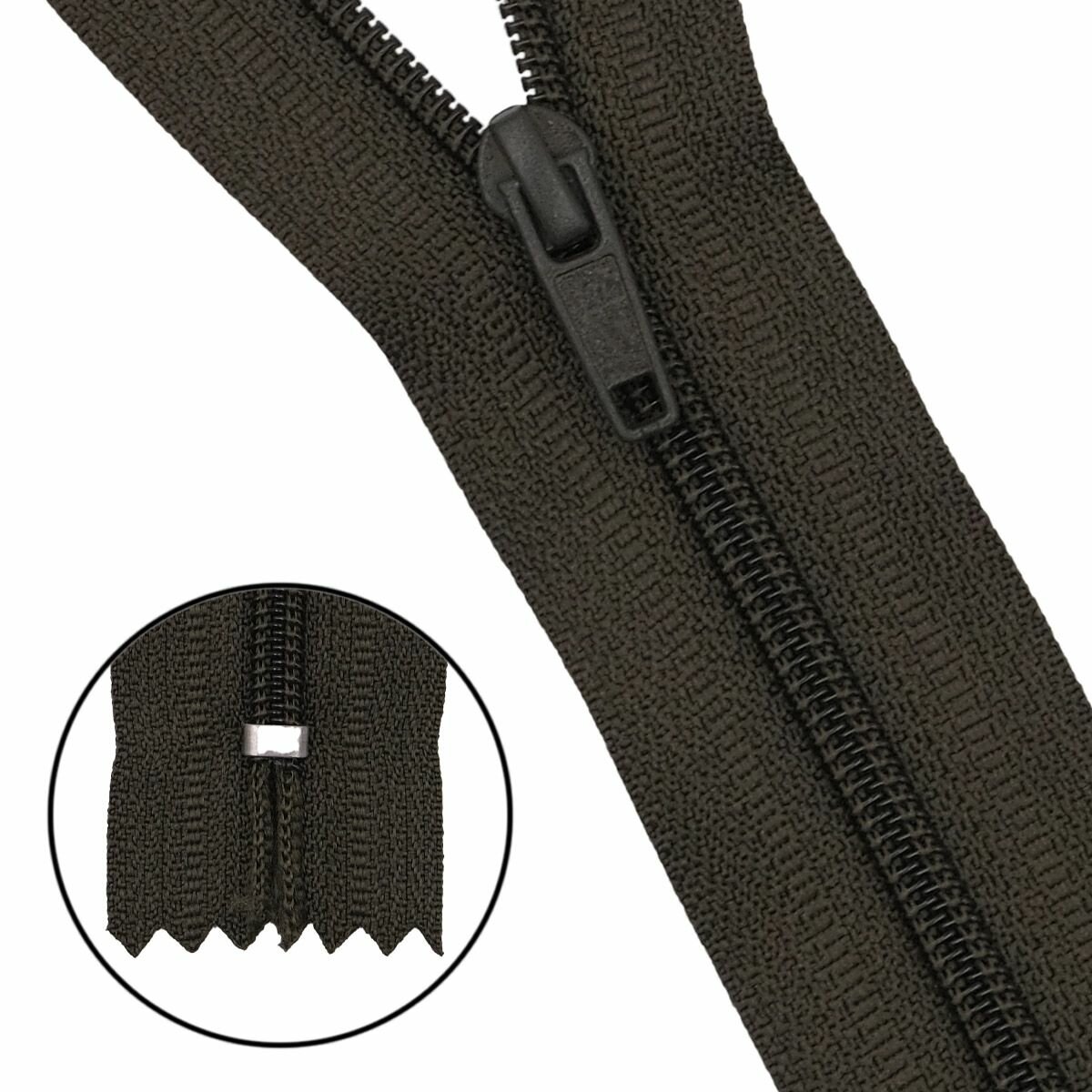 Молния брючная a/l Т4 - 18см (078 хаки)