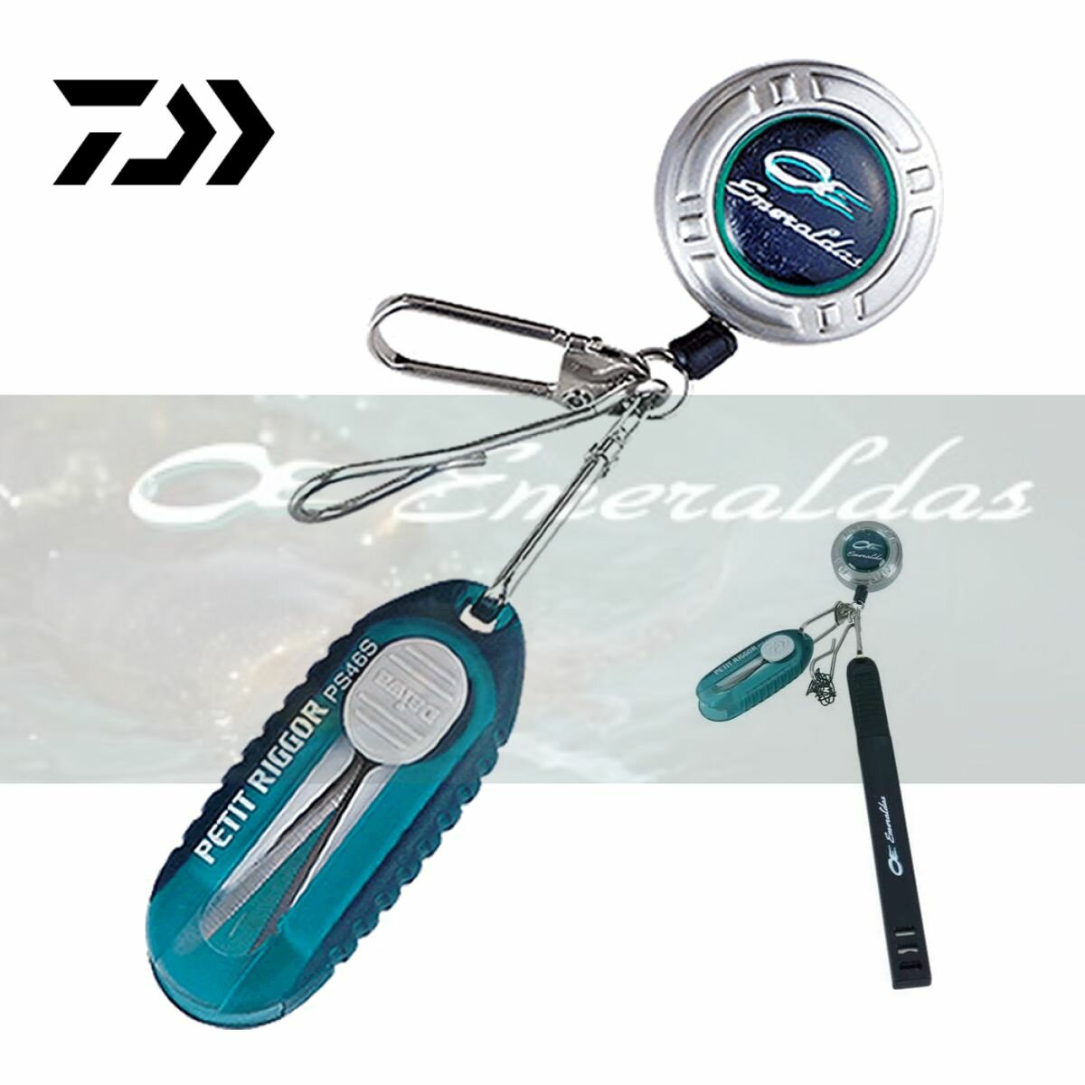 Ретривер с ножницами Daiwa Emeraldas Petit Riger Ps Crip-On-Reel красный
