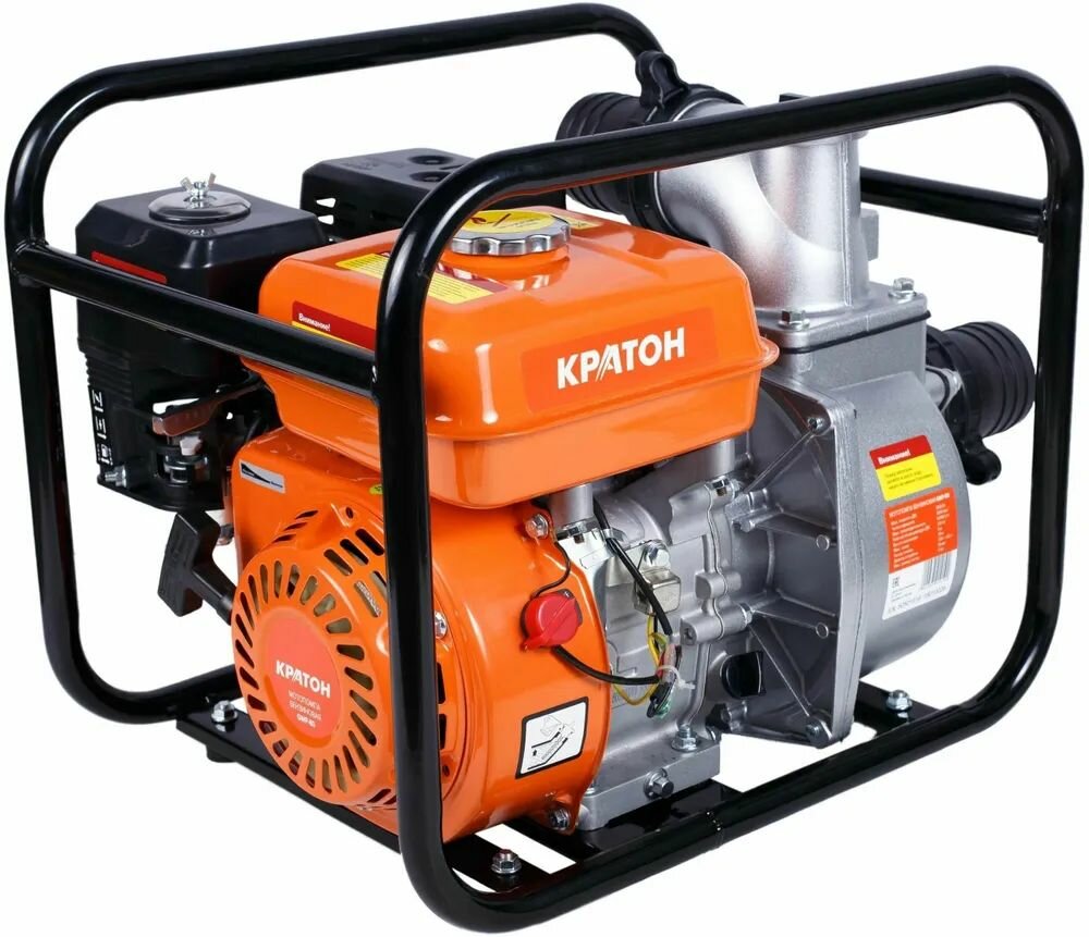 Мотопомпа бензиновая Кратон GWP-80 (Производительность 60000 л/ч, /максимальный напор 30 м)