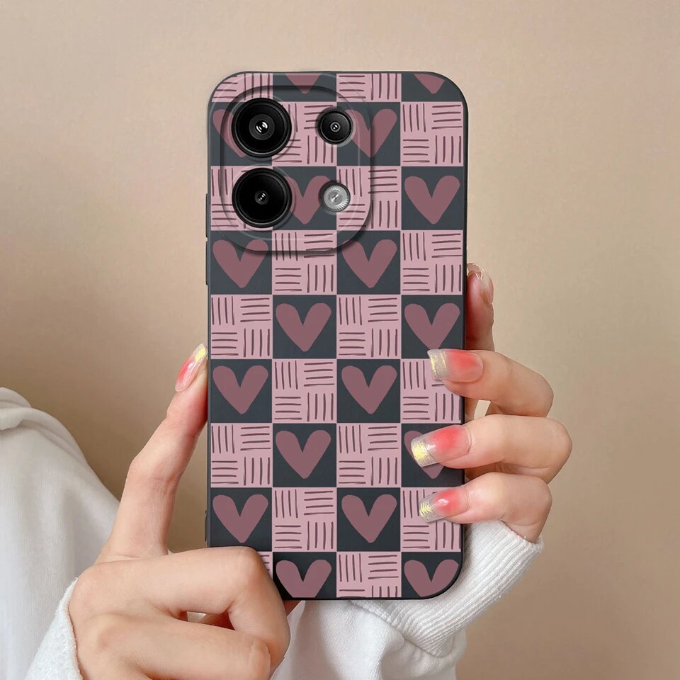 Чехол для Xiaomi Poco M6 Pro 4G 5G Fashion Letter Animal Liquid Розовый, TYB585, Poco M6 Pro 4G