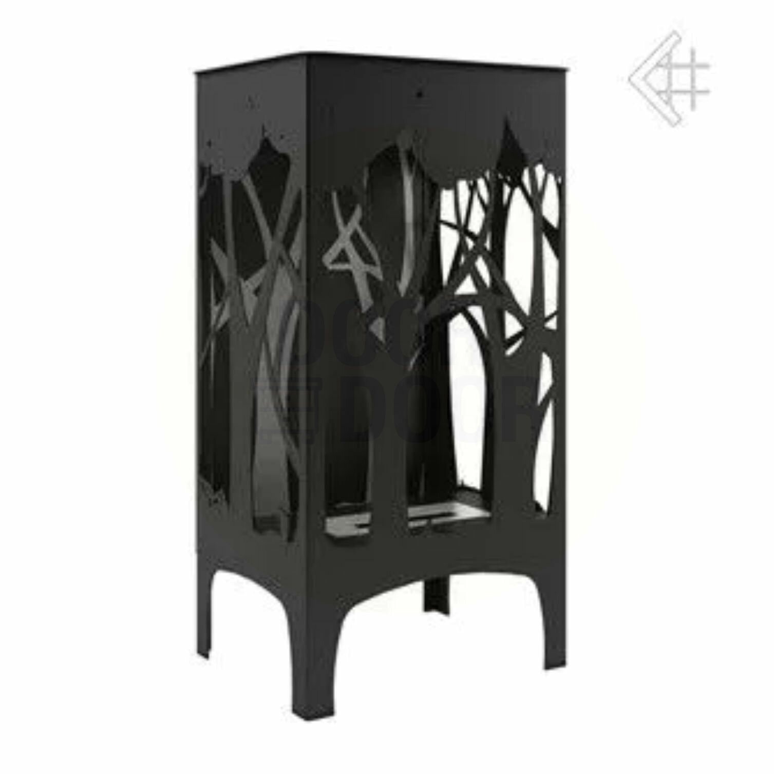 Биокамин Kratki FOXTROT напольный, Металл, черный, 36x70,2x29 см.