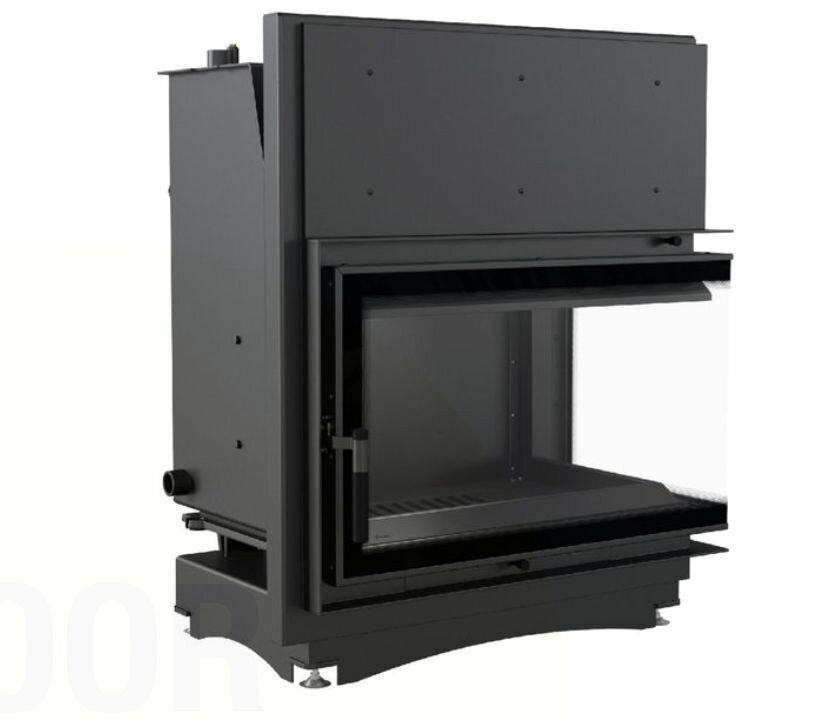 Топка с водяным контуром Kratki ZUZIA PW BL 19 BS W DECO, Чугун, черный, 65,9х53,1х52,4 см.