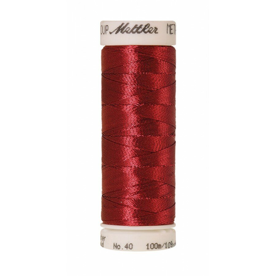 Нить для вышивания металлик METALLIC METTLER , 100 м 1723 Bright Rubin