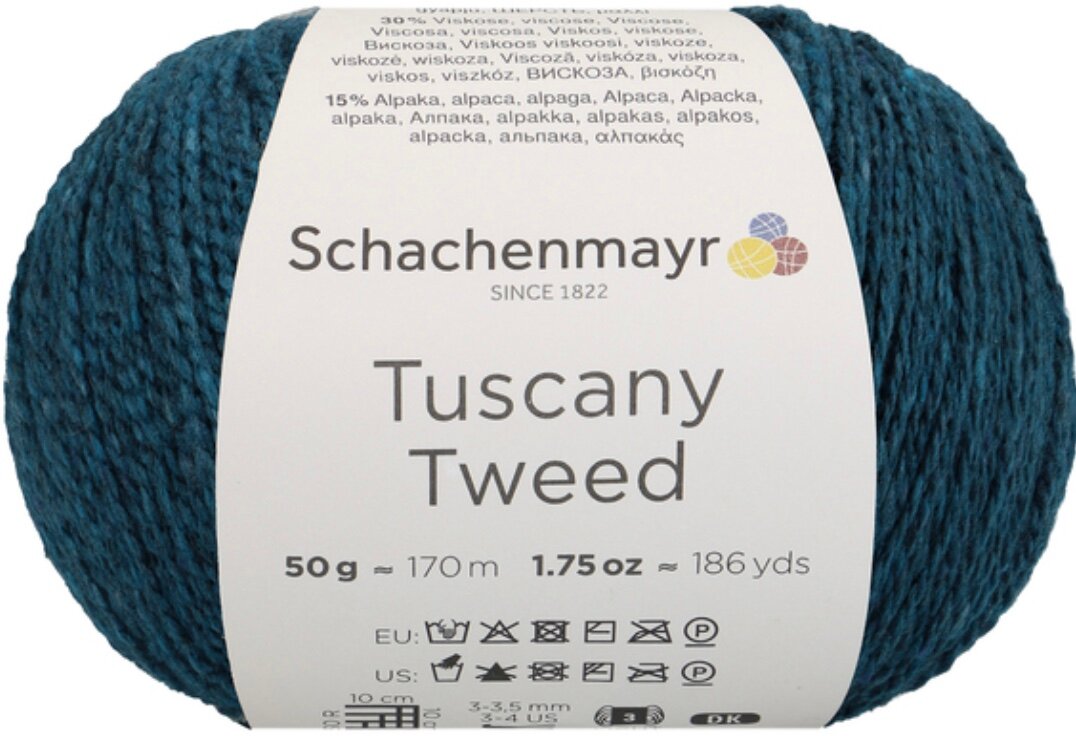 Tuscany Tweed /Таскани Твид/ пряжа Schachenmayr, MEZ, 9807002 (00069, petrol (петроль), бирюзовый)