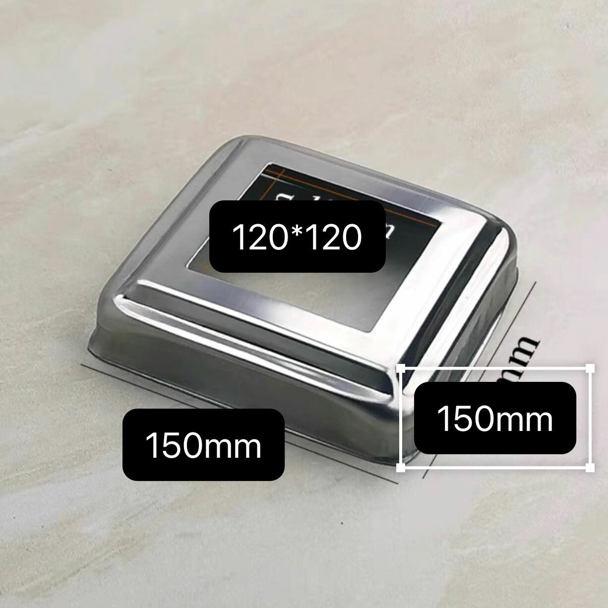 Нержавеющая сталь 304 Комплектующие для сборки и установки перил, поручней и ограждений для кованых лестниц 10 штук 120X120MM