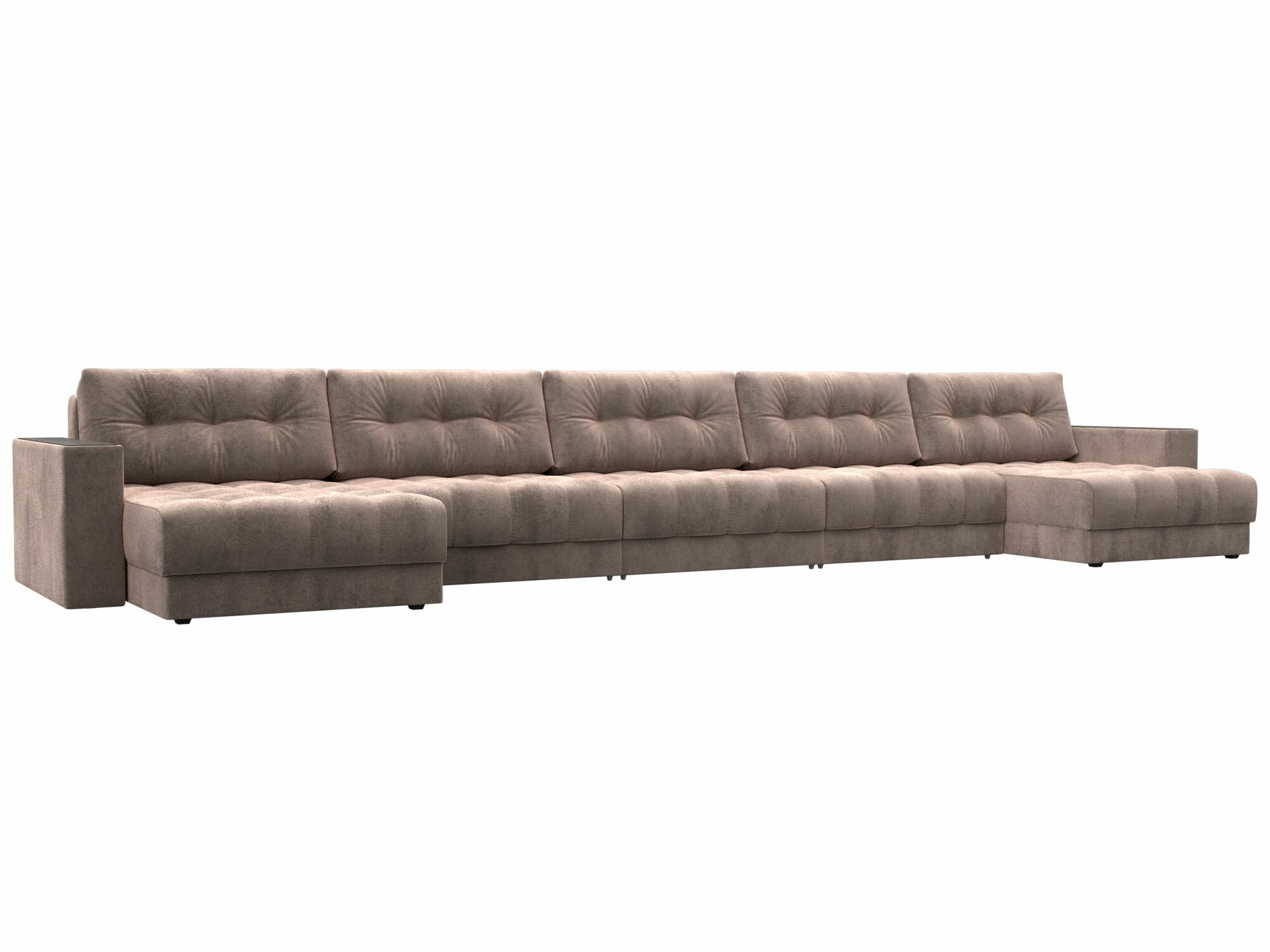 Диван П-образный с декором Бруно НПБ Мегалонг, Велюр