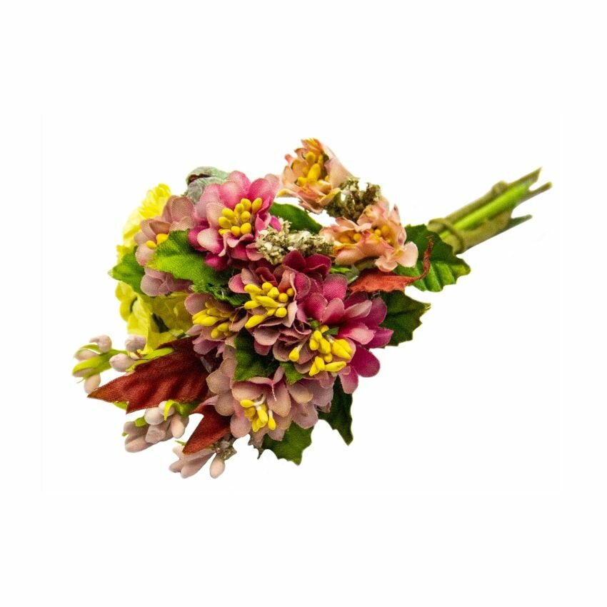 Декоративные букетики Рукоделие "Цветы", пластик, разноцветные, 5 шт