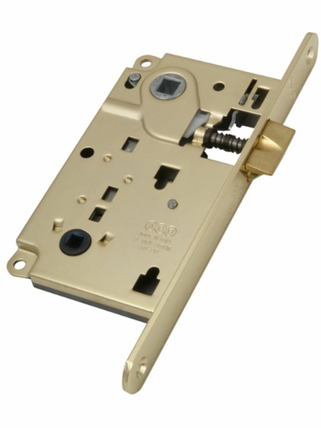 Замок дверной межкомнатный WC AGB (АГБ) B01013.50.03 латунь защелка вверху без отв. планки