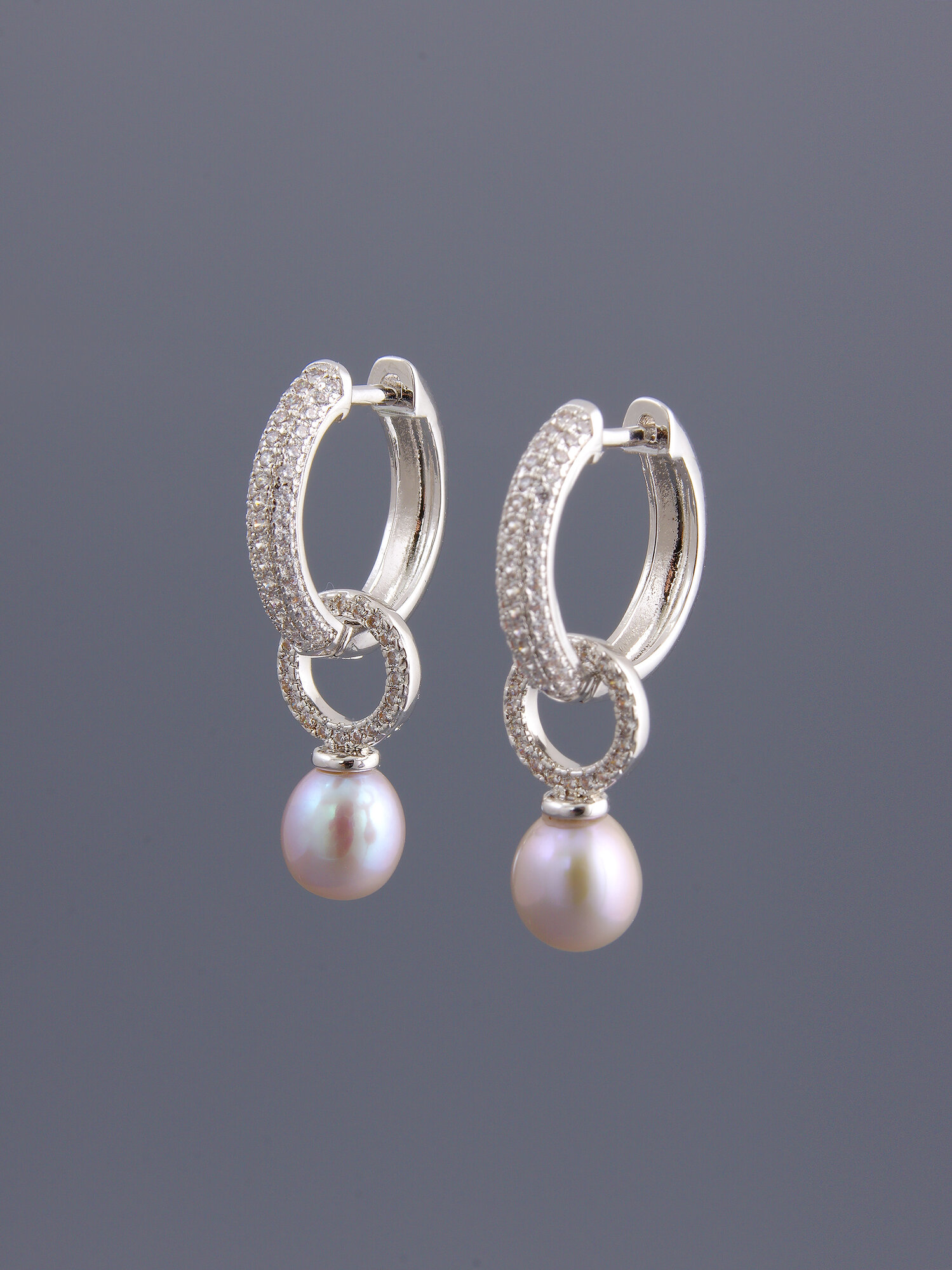 Серьги с подвесками, жемчуг пресноводный, жемчуг пресноводный культивированный