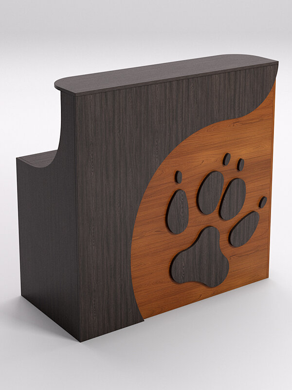 Ресепшен ПЭТ ДОГ прямой для правого угла, Орех и Дуб Венге. Производитель товара - компания Westcom.