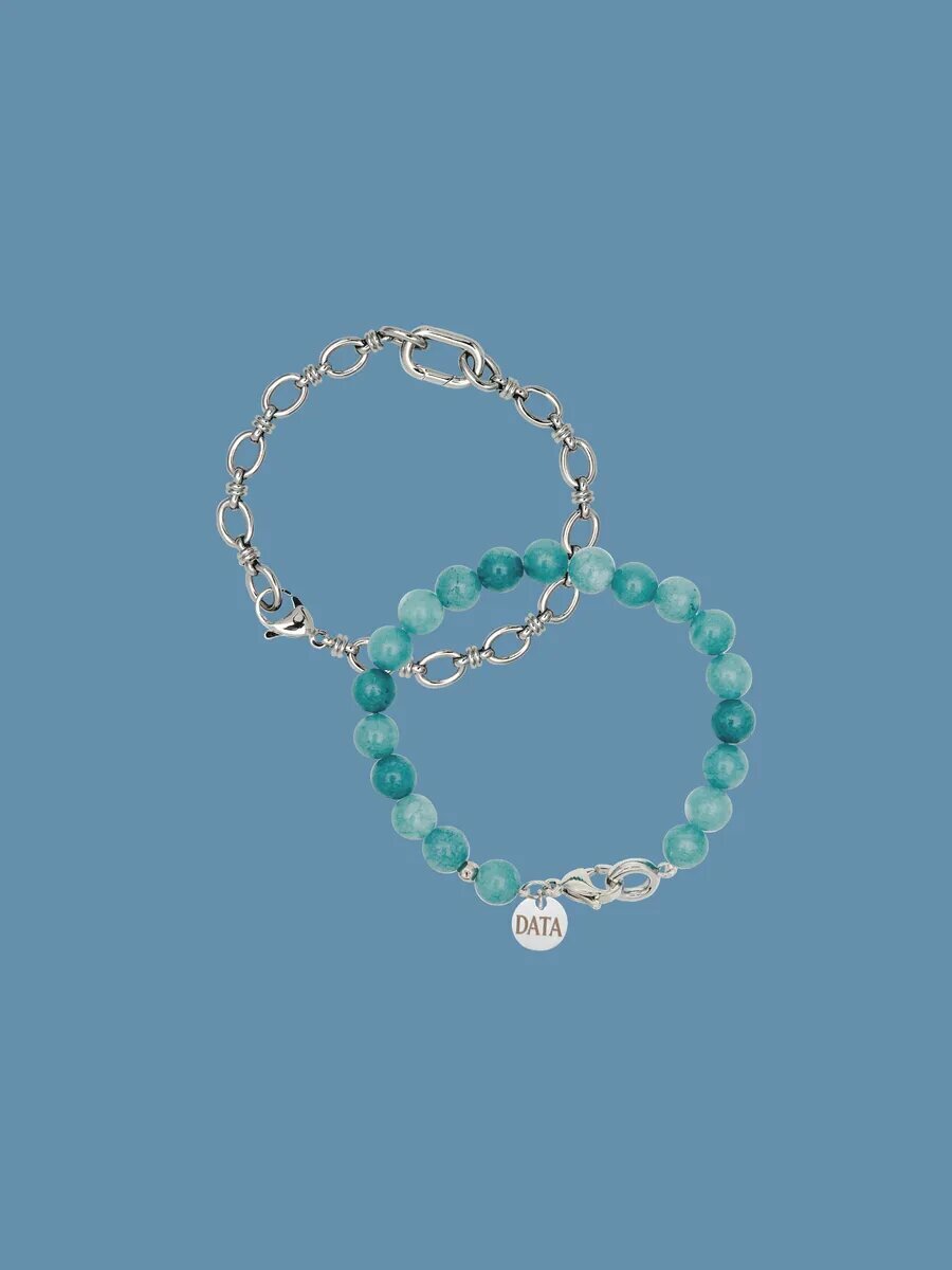 Браслет-цепочка, агат синтетический