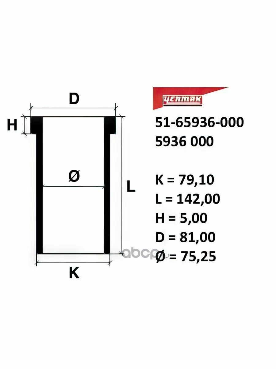 Гильза цилиндра ДВС