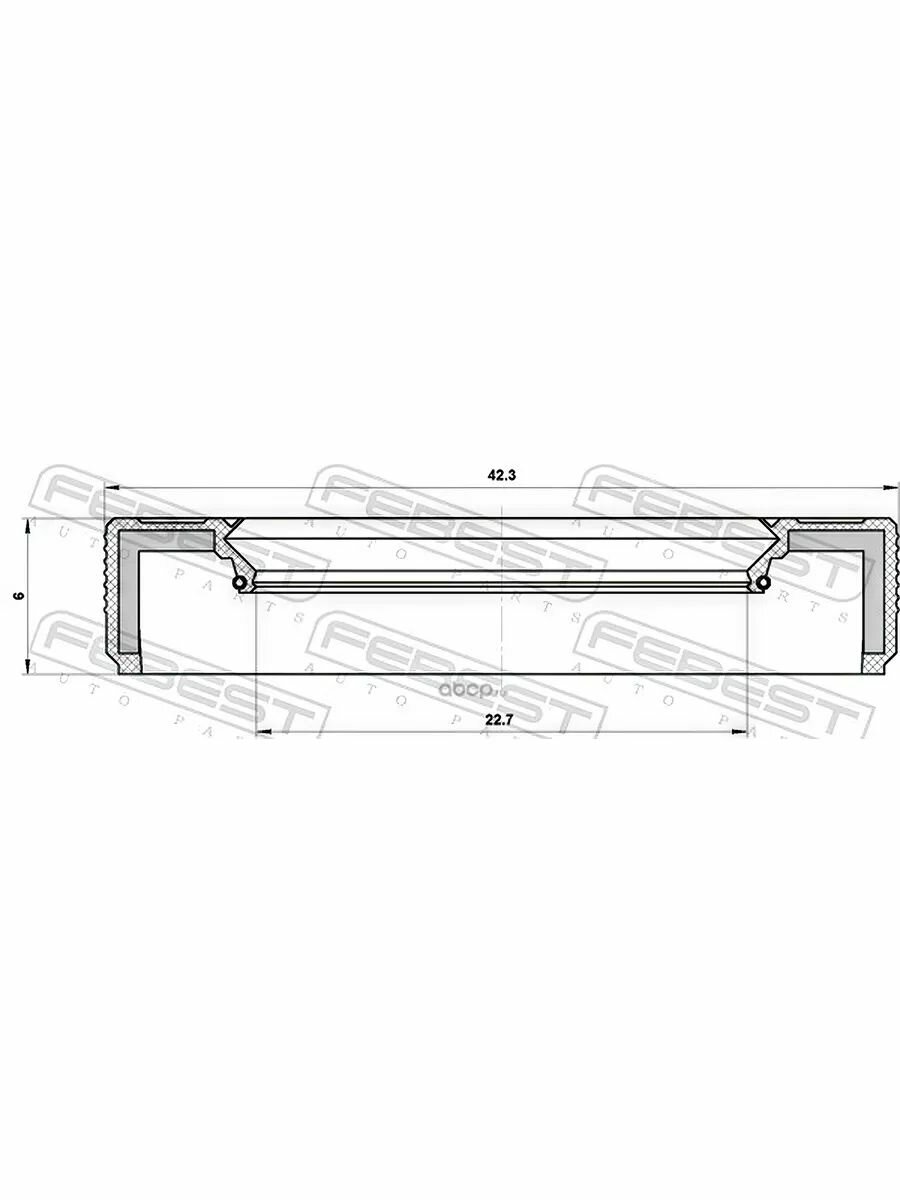 Сальник коробки скоростей 2x4x6x6