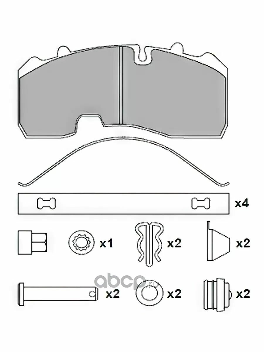 Тормозные колодки WVA29165 29268 29215 c р к, зад дисковый