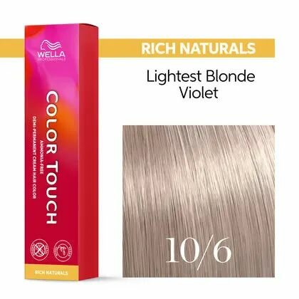 Wella Color Touch 10/6 розовая карамель Интенсивное тонирование без аммиака, 60 мл