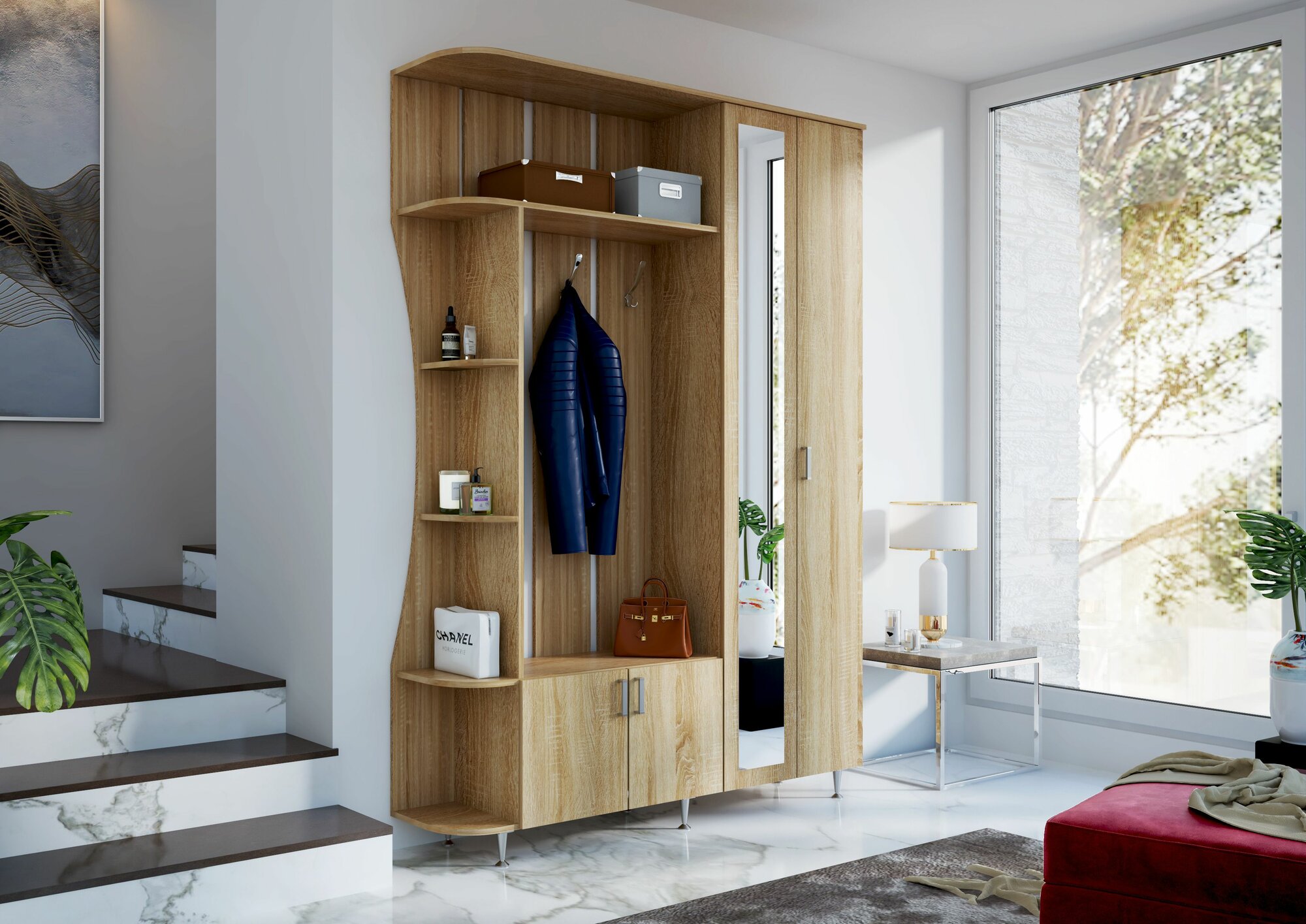 Прихожая Лика № 1 1,5 м (Сонома) (Миф)