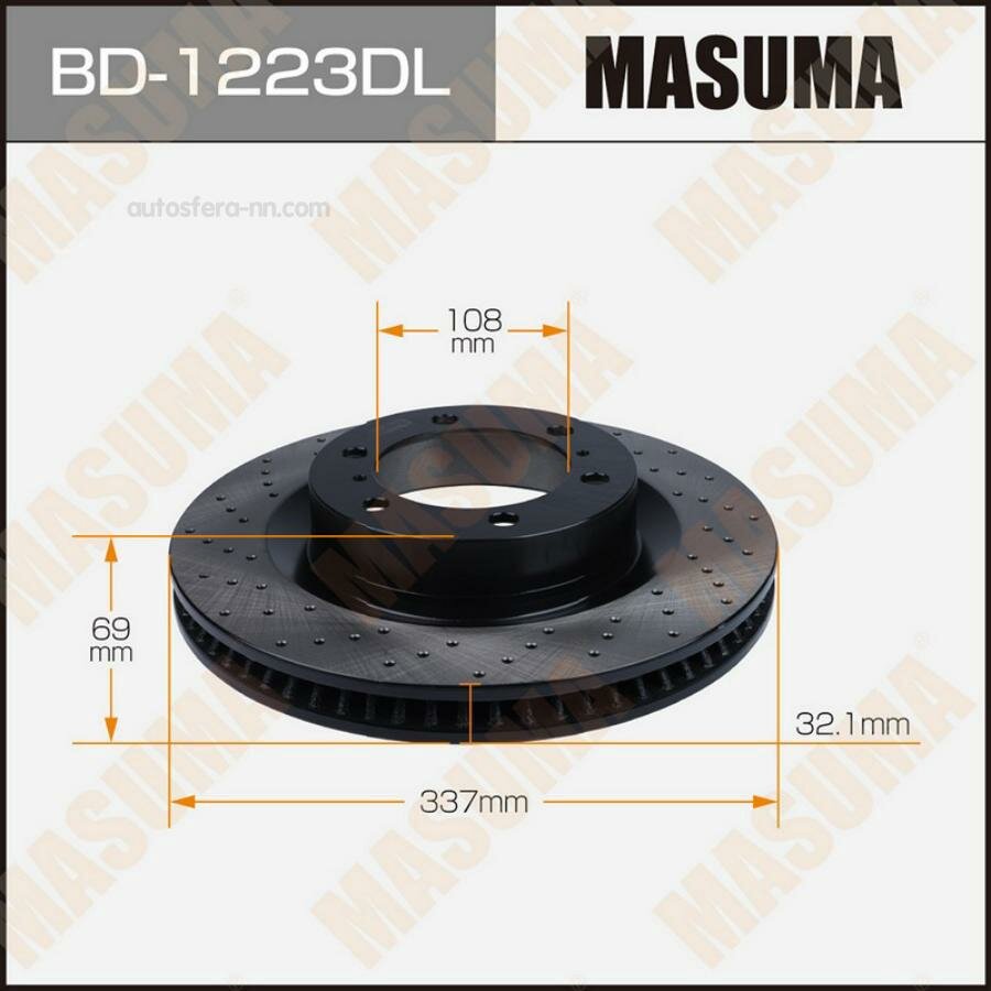 MASUMA BD1223DL Диск тормозной пер. лев. перф. PRADO, GRJ15, TRJ150