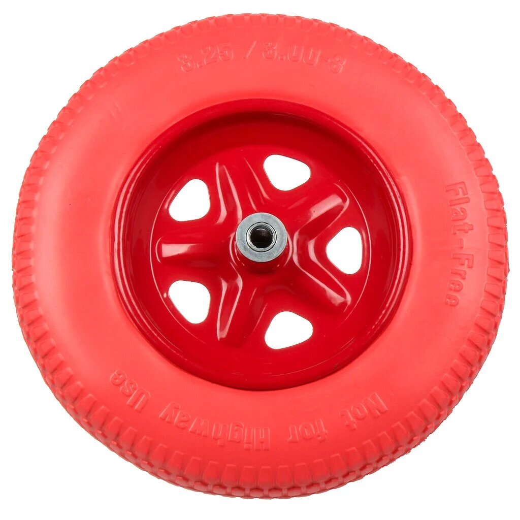Колесо полиуретановое PU для тачки, 3.25-3.00-8, втулка 16 мм, D 85