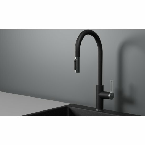 Смеситель для кухонной мойки Granula GR-8168, черный