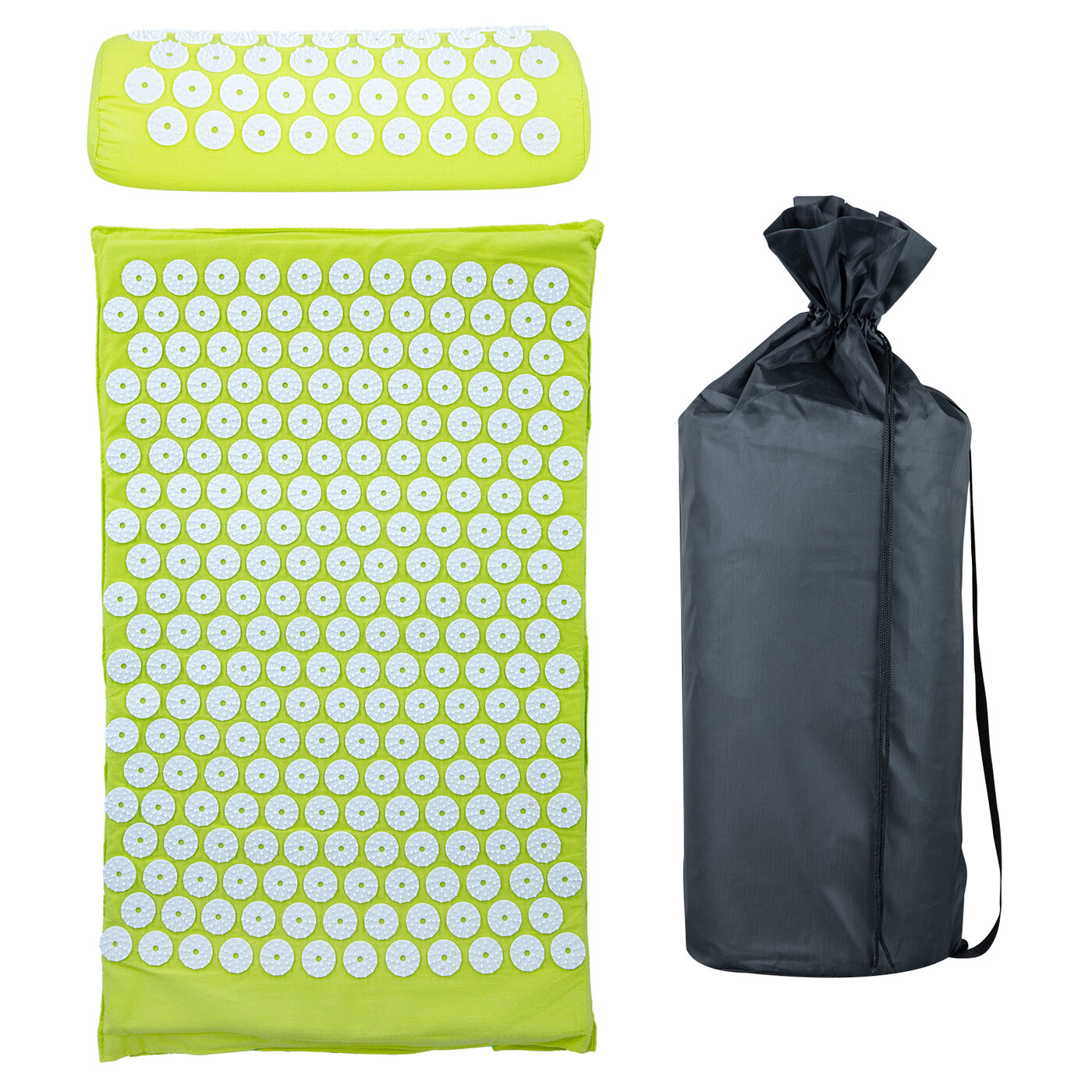 Акупунктурный массажный коврик, салатовый, 66х42 см, ABS пластик