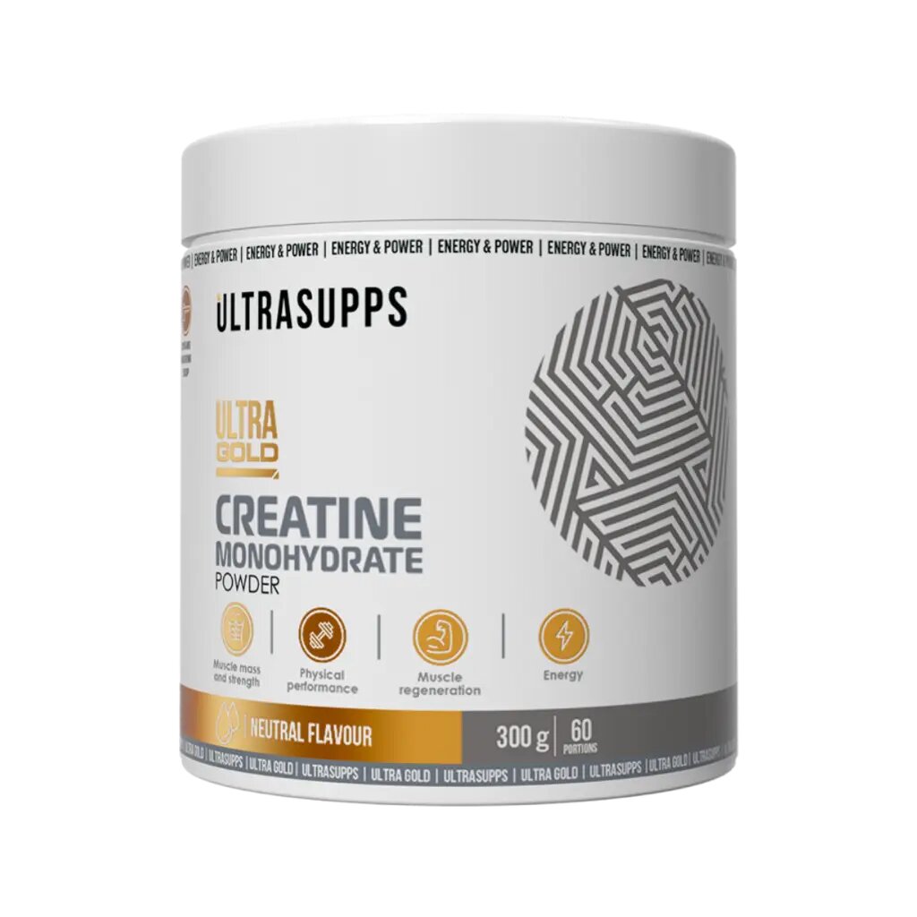 Ультрасаппс Ультра Голд Креатин моногидрат повдер / Ultrasupps Ultra Gold Creatine Monohydrate Powder порошок массой 300 г 1 шт