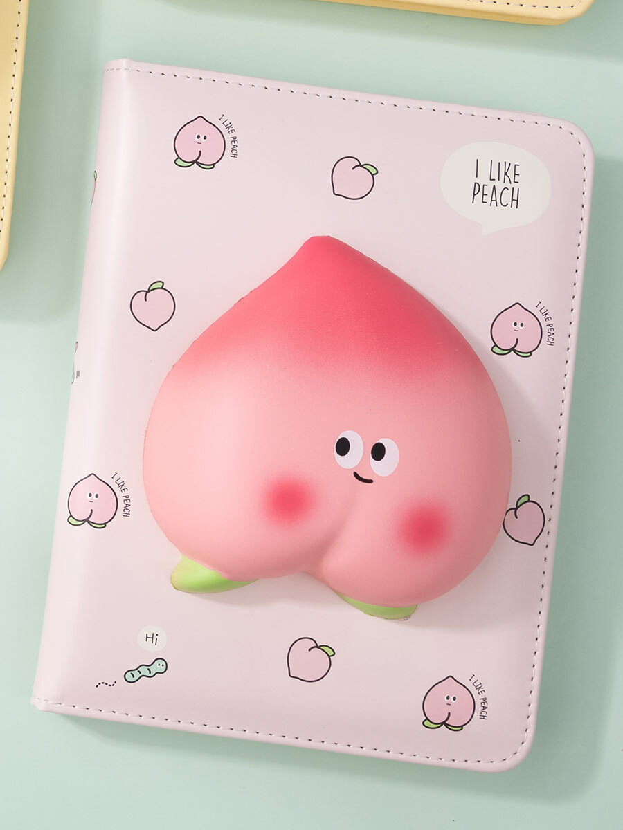 Записная книжка блокнот с сквиш апликацией антистресс для учебы и творчества Милая канцелярия