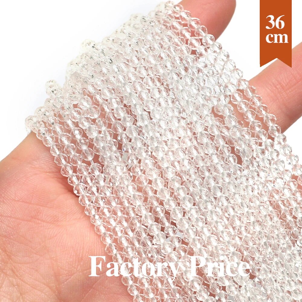 Бусины из черной шпинели 2мм 3мм, 10 штук Белый, 2mm(about 1800pcs), Transparent