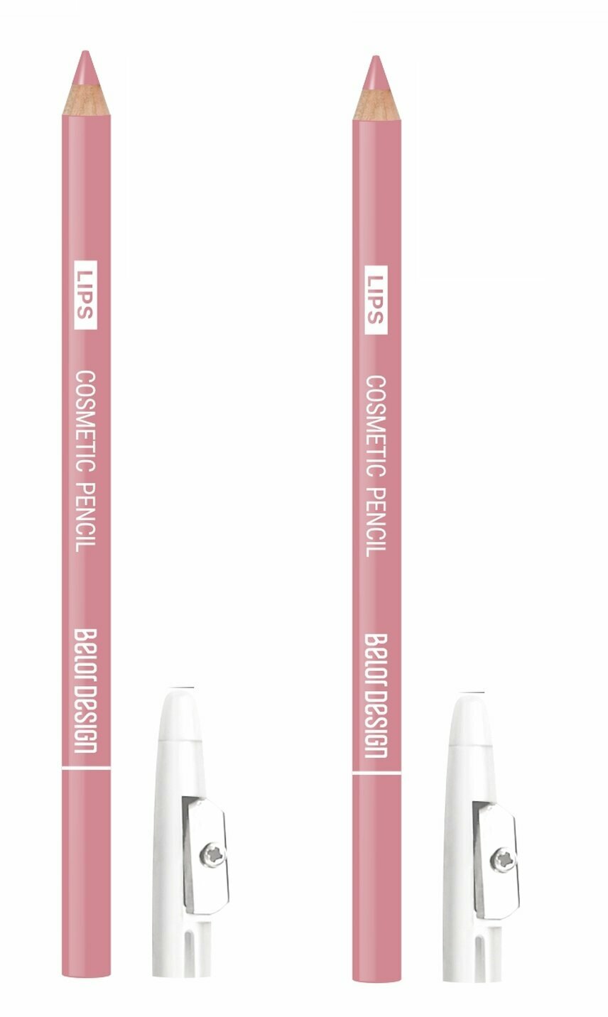 Карандаш для губ BelorDesign косметический контурный "Party" тон 40 Нюд, 1,4г, 2 шт