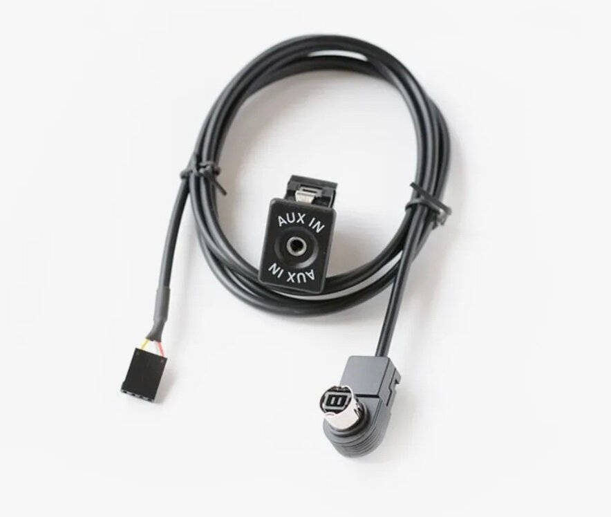 AUX кабель для магнитол JVC c фишкой в салон автомобиля, 3,5 мини-джек (мама).